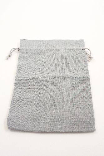 Grey Colour Drawstring Cotton Rich Gift Bag with Matching Drawstring ...